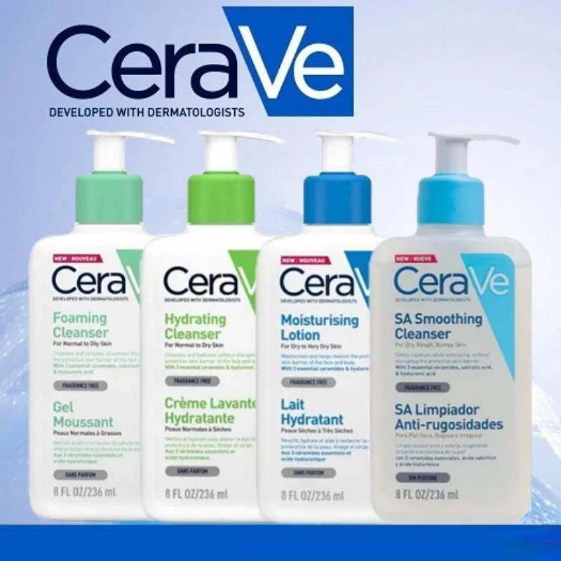 Cerav e Foaming Cleanser l Hydrating/Renewing SA /Moisturizing Lotion ...