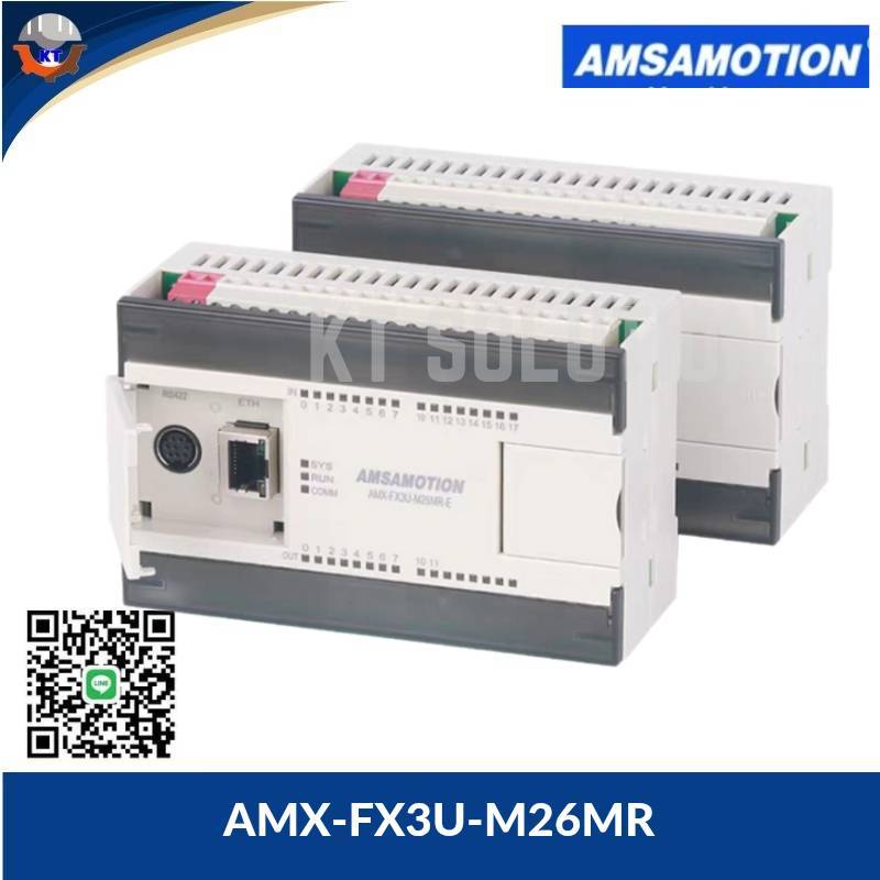 PLC AMSAMOTION AMX-FX3U-M26MR ,24VDC 26IO Relay Output | Shopee Thailand
