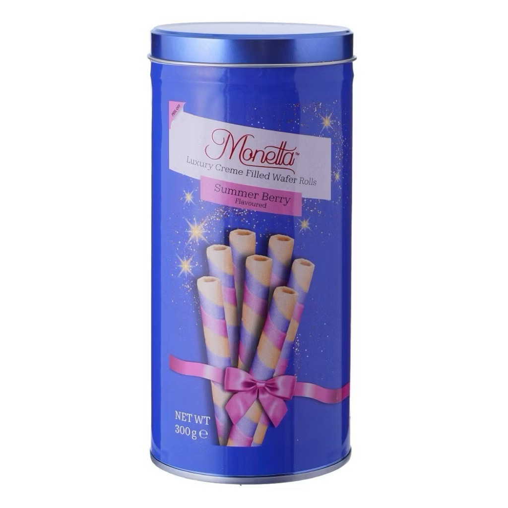 [ส่งด่วน] Monetta Creme Filled wafers Rolls Summer Berry/Chocolate 300g ...