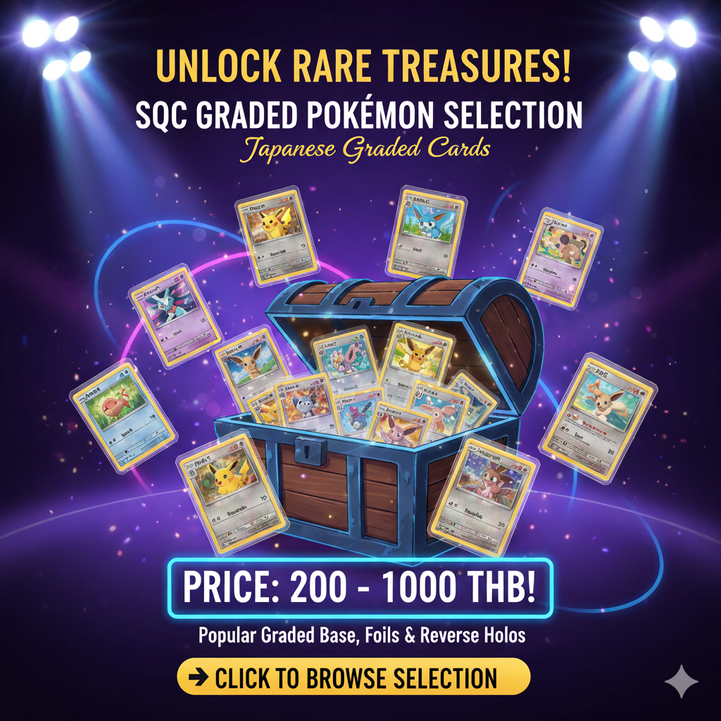 SQC Selection! 🇯🇵 Pokemon Graded Card | ใบคะแนนสวย 9, 9.5, 10 | Base ...
