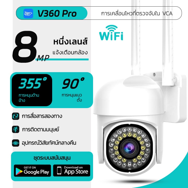 V360 Pro /cctv กล้องวงจรปิด/ WIFIกล้องวงจรปิดไร้สาย / 1080P ความคมชัด ...