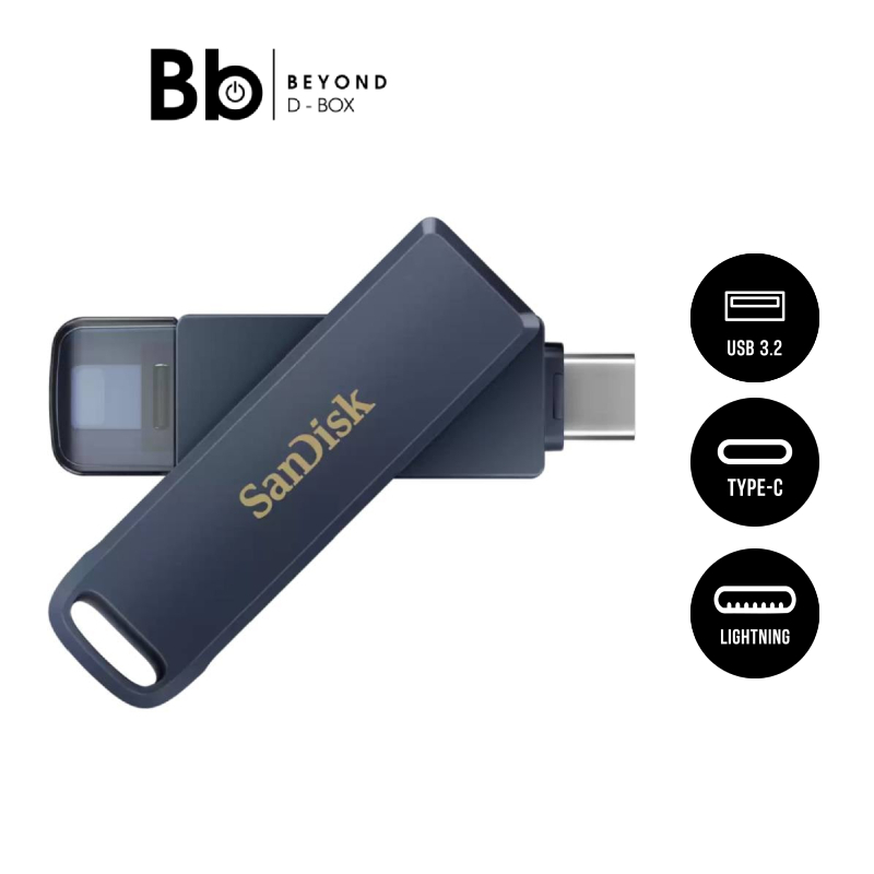 แฟลชไดร์ SanDisk Phone Drive SDIXD0N (เลือกความจุ) Metallic Sky USB 3.2 ...