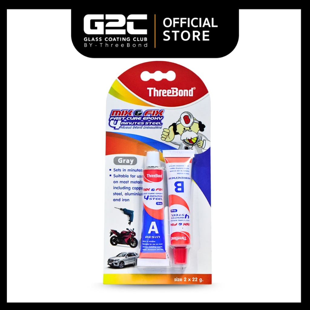 กาวอีพ็อกซี่ กาวปะเหล็ก ชนิดแห้งเร็ว THREEBOND EPOXY MIX & FIX 22 G ...