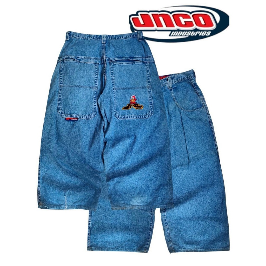 JNCO Men's Blue and Navy Jeans W34 Fat Boy (มือสอง) | Shopee Thailand
