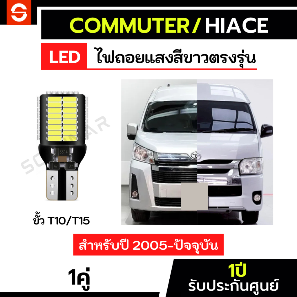 SOLUNAR ไฟถอยรถตู้ Commuter Hiace ตรงรุ่น ปี2005-ปัจจุบัน ประกัน1ปี คอม ...