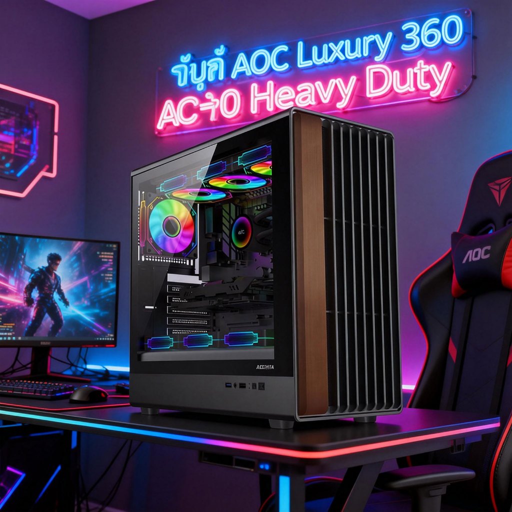AOC Luxury 360 Desktop PC Case with Type-C Port/ATX Motherboard/360mm ...