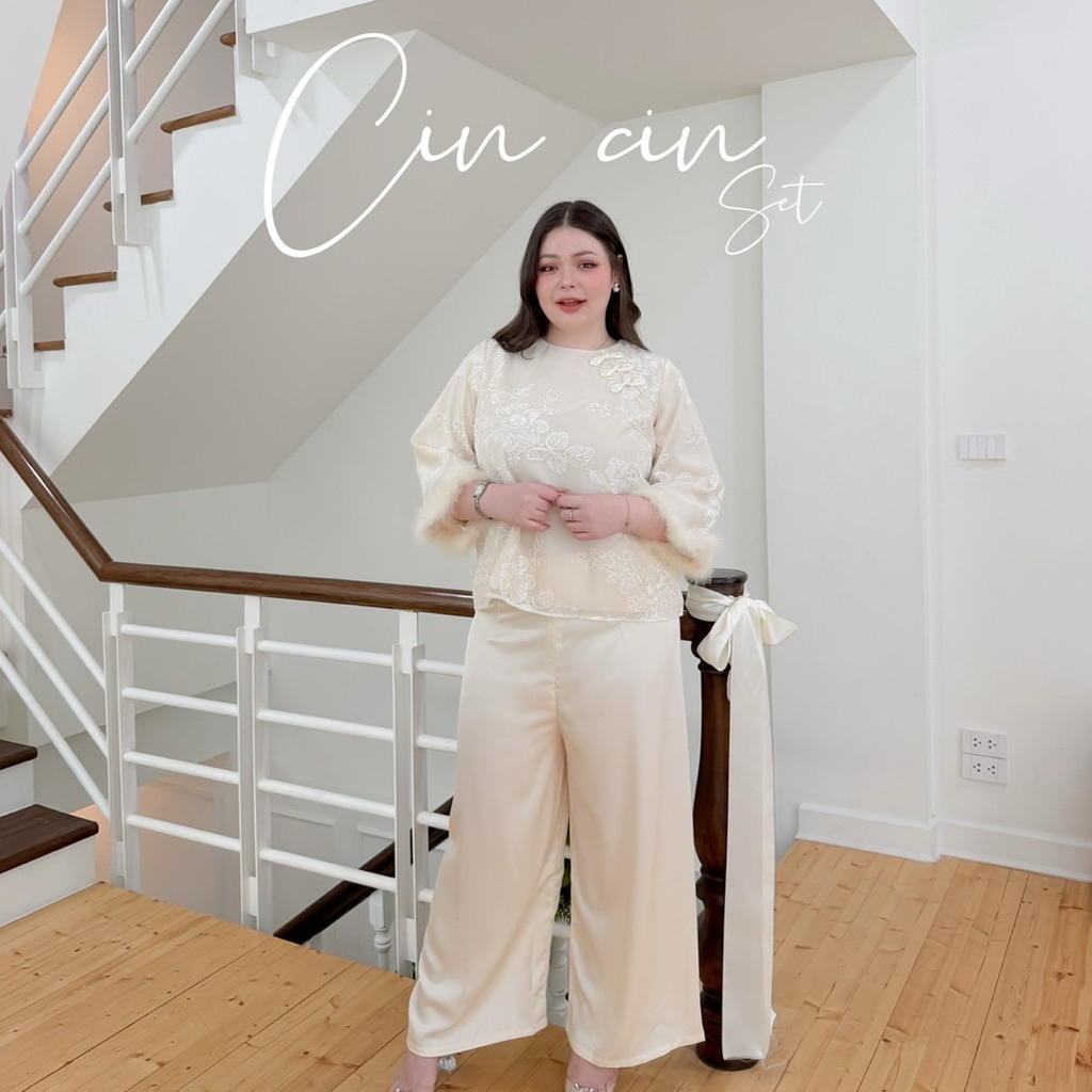Lady M | Cin Cin set plussize ชุดเซ็ทสาวอวบสีครีม สำหรับเทศกาลตรุษจีน ...
