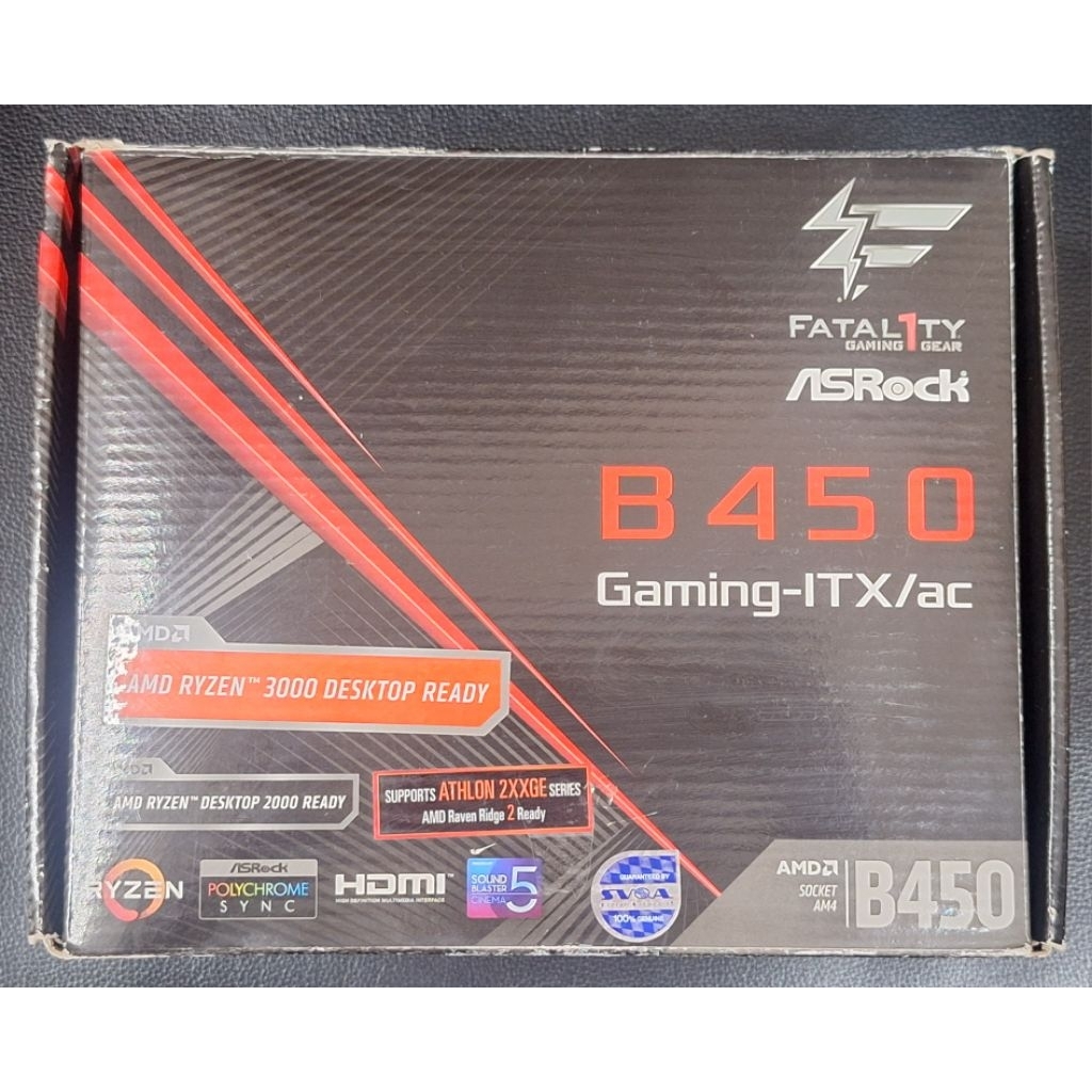 Mainboard itx มือ ️ASROCK FATAL1TY B450 GAMING-ITXAC AM4 สภาพดี ...