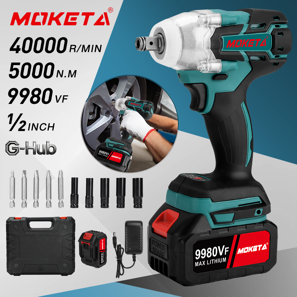 MOKETA ประแจไฟฟ้าไร้สาย แบต Li-ion บล็อกไฟฟ้า บล็อกไฟฟ้าไร้ฟสาย บล็อก ...