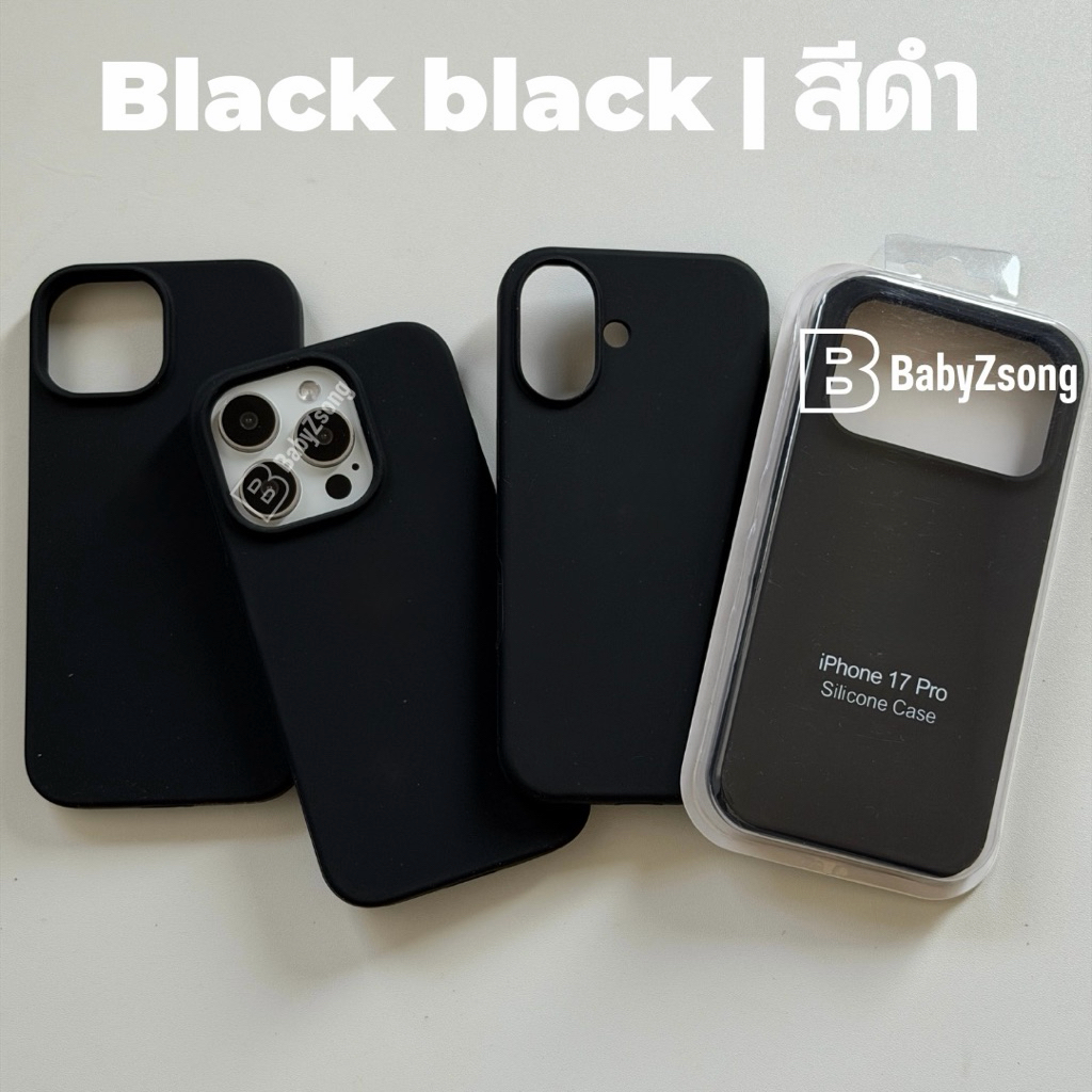 baby-Case Silicone เคสสีBlack black สีดำกำมะยี่โลโก้ สำหรับรุ่นiPhone11 ...