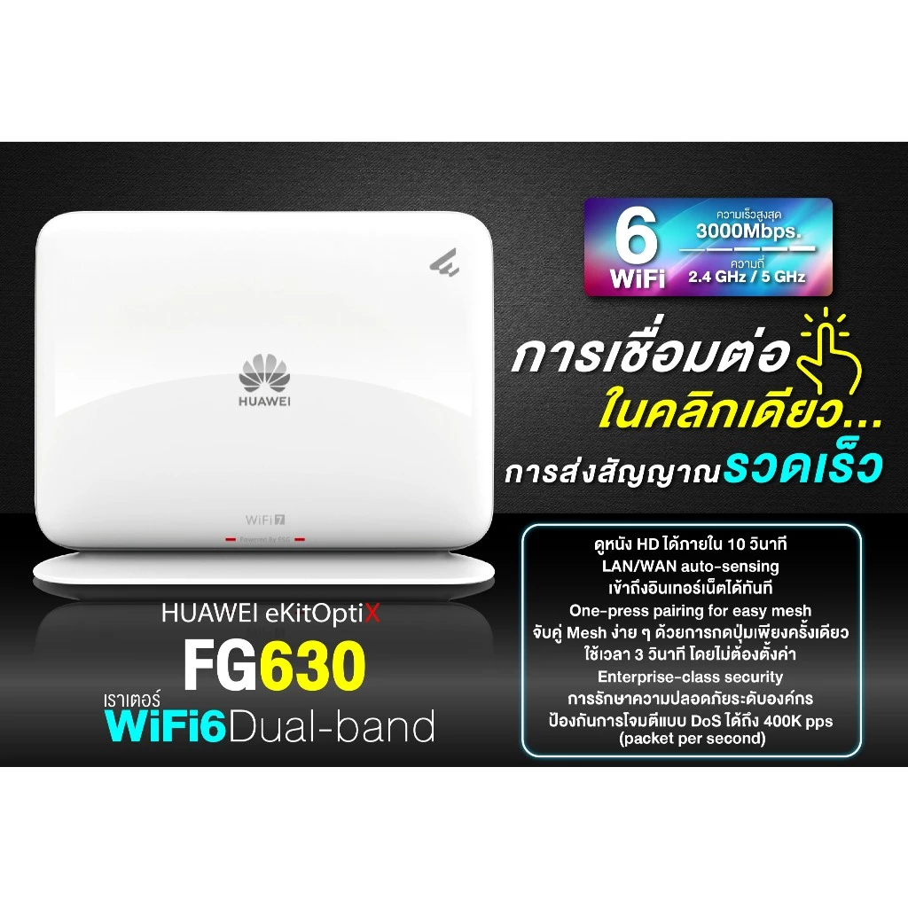 Huawei eKit FG630 AX3000 Wireless Dual-Band mesh wifi 6 ใช้ขยายสัญญาณ ...