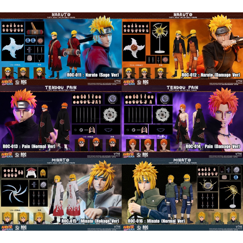 พรีออเดอร์ Rocket toys 1/6 Naruto, Naruto Sage accessories set, Pain ...