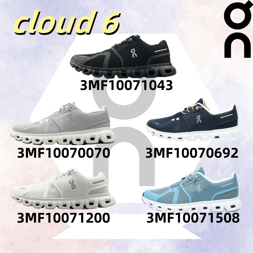 🌷จัดส่งเร็ว🌷On Cloud 6 ออกใหม่ ชายหญิง รองเท้าวิ่ง ของแท้ 3MF10071043 ...