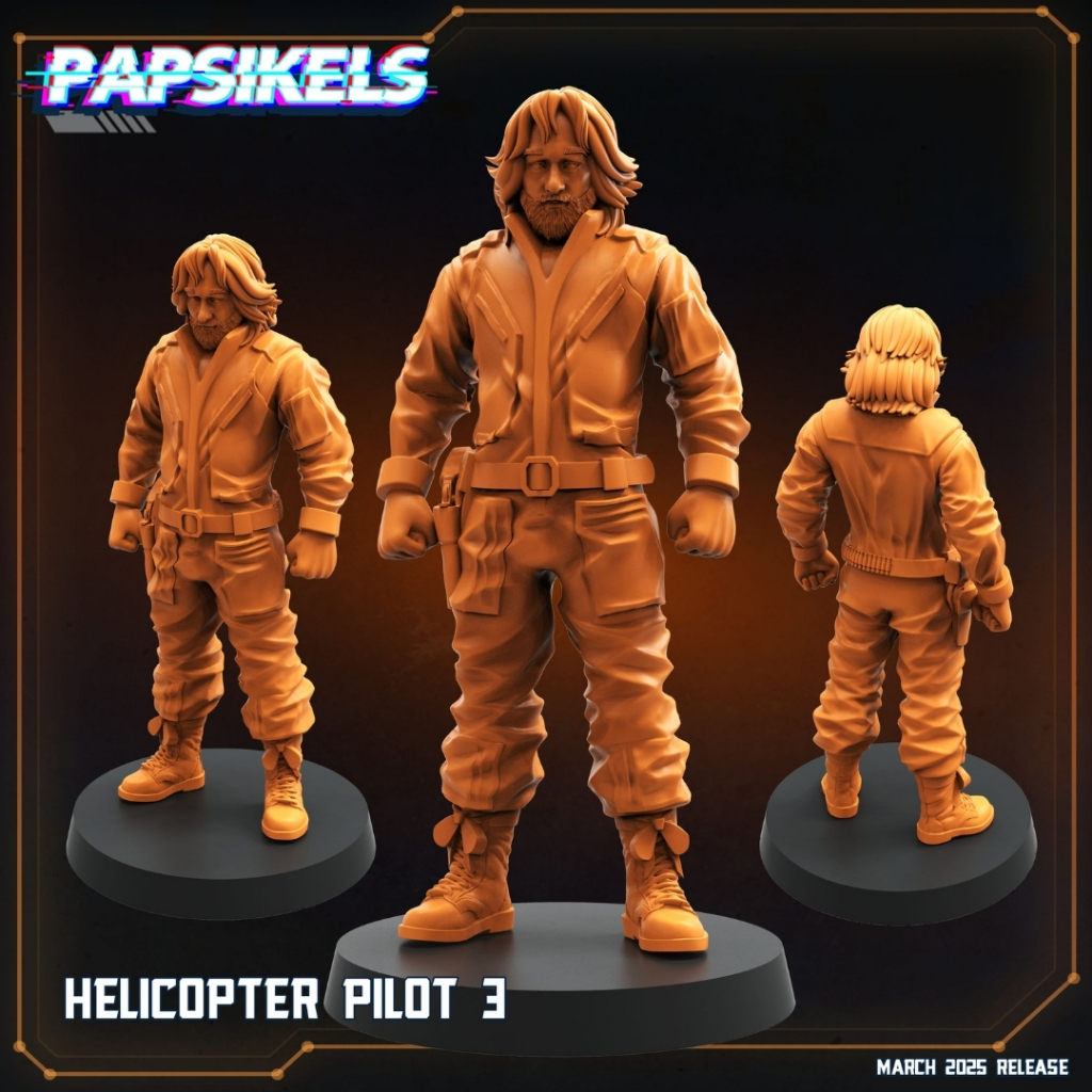 Helicopter Pilot 3 - It Was One of Us - Humanoid Human / 32mm scale 3D ...