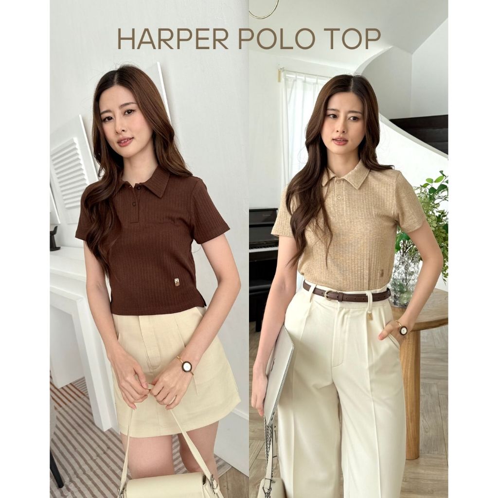 Harper Polo Top | เสื้อโปโลผ้านิ่มมาก ยับยาก ไม่ต้องรีด เสื้อใส่ทำงาน ...