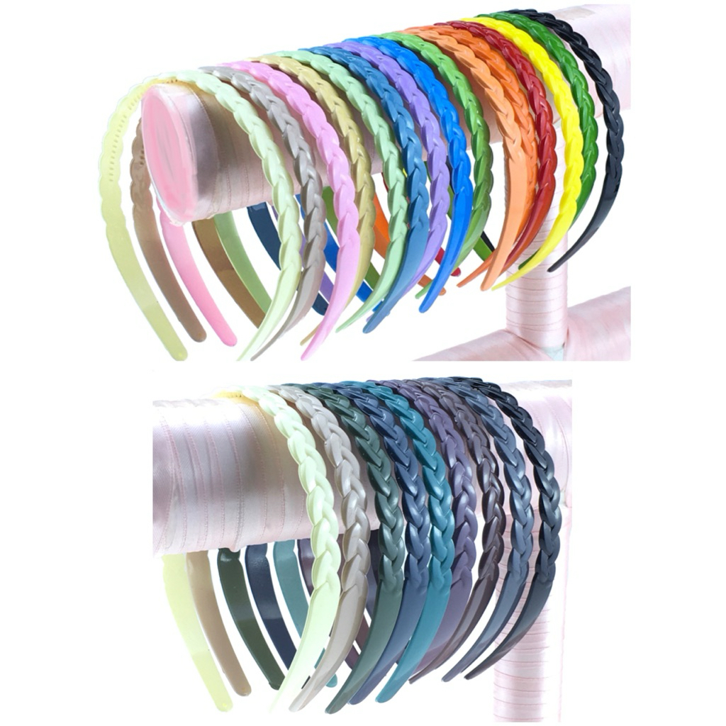 HVL ที่คาดผมพลาสติกเปีย เงา 1.2 ซม. 1 ชิ้น | Shopee Thailand