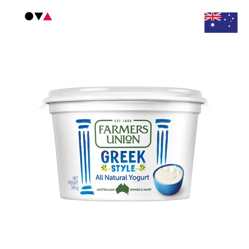 Farmers Union Greek Style Natural Yogurt 240g โยเกิร์ตกรีกแท้ๆ ผลิตจาก ...