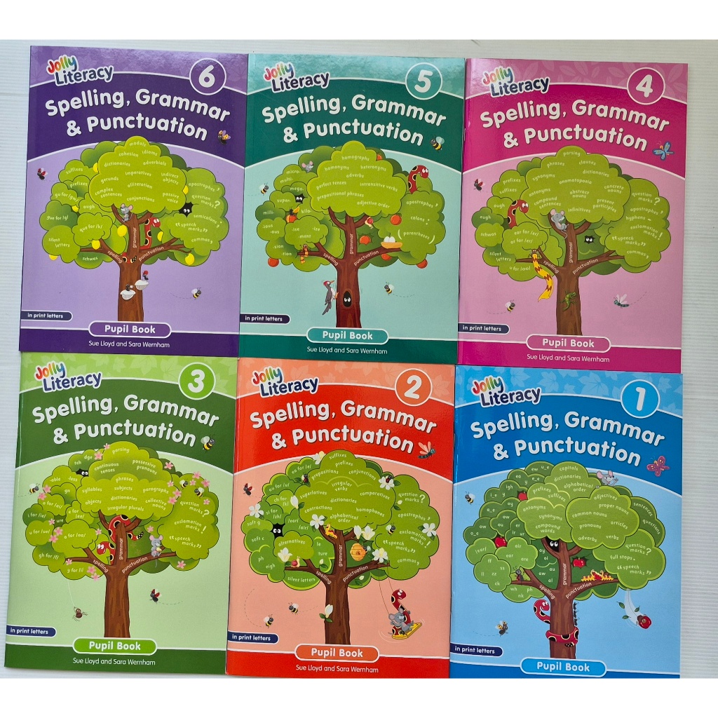 Set of Spelling, Grammar & Punctuation Teacher's+Pupil Book 1-6: Jolly ...