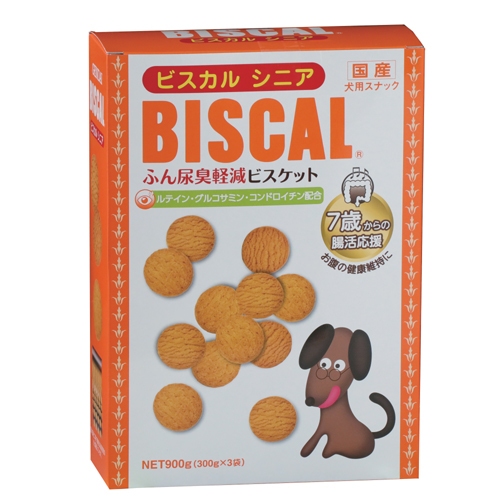 Special Price! BISCAL ขนมคุกกี้สุนัข สูตร Senior ขนาด 900g ลดกลิ่นอึ ...