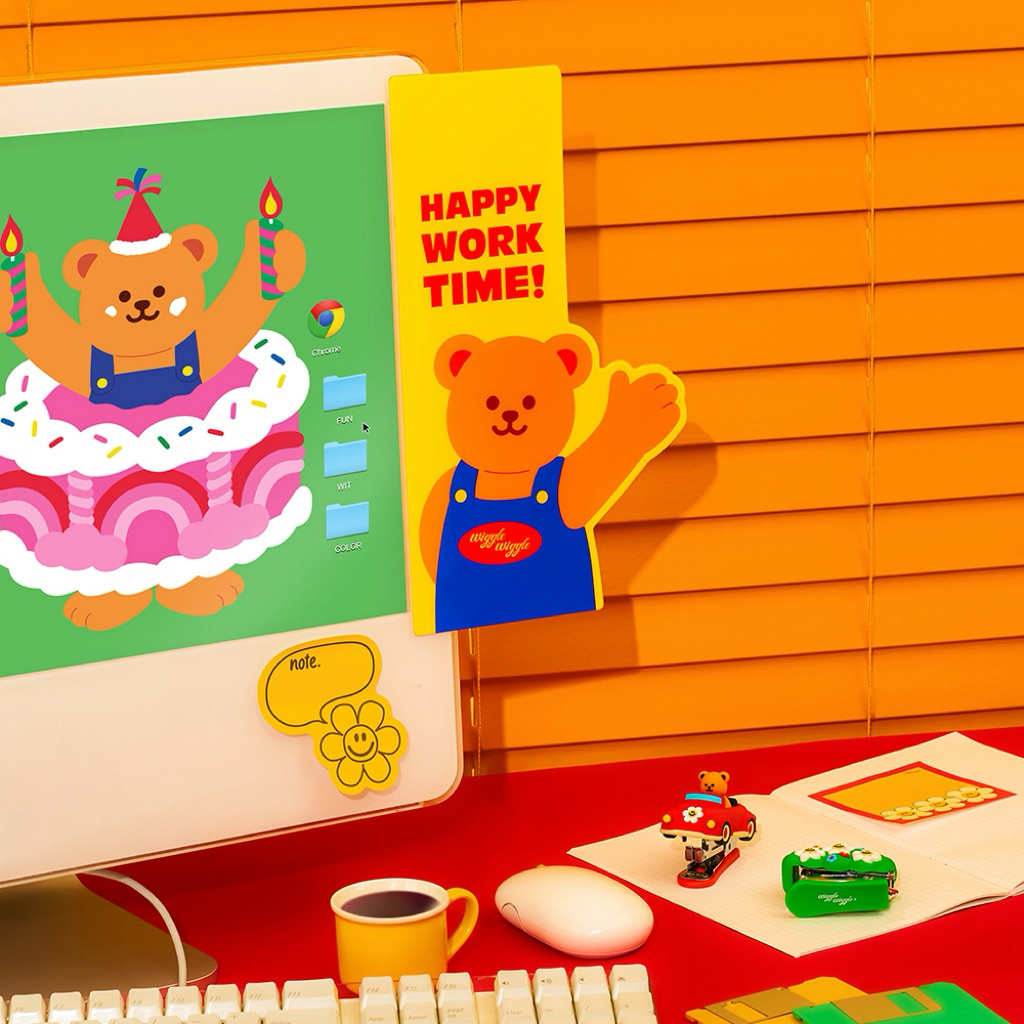 🌼🩷Wiggle Wiggle🌼💕Monitor Memo Board บอร์ดตกแต่งติดหน้าจอคอม | Shopee ...