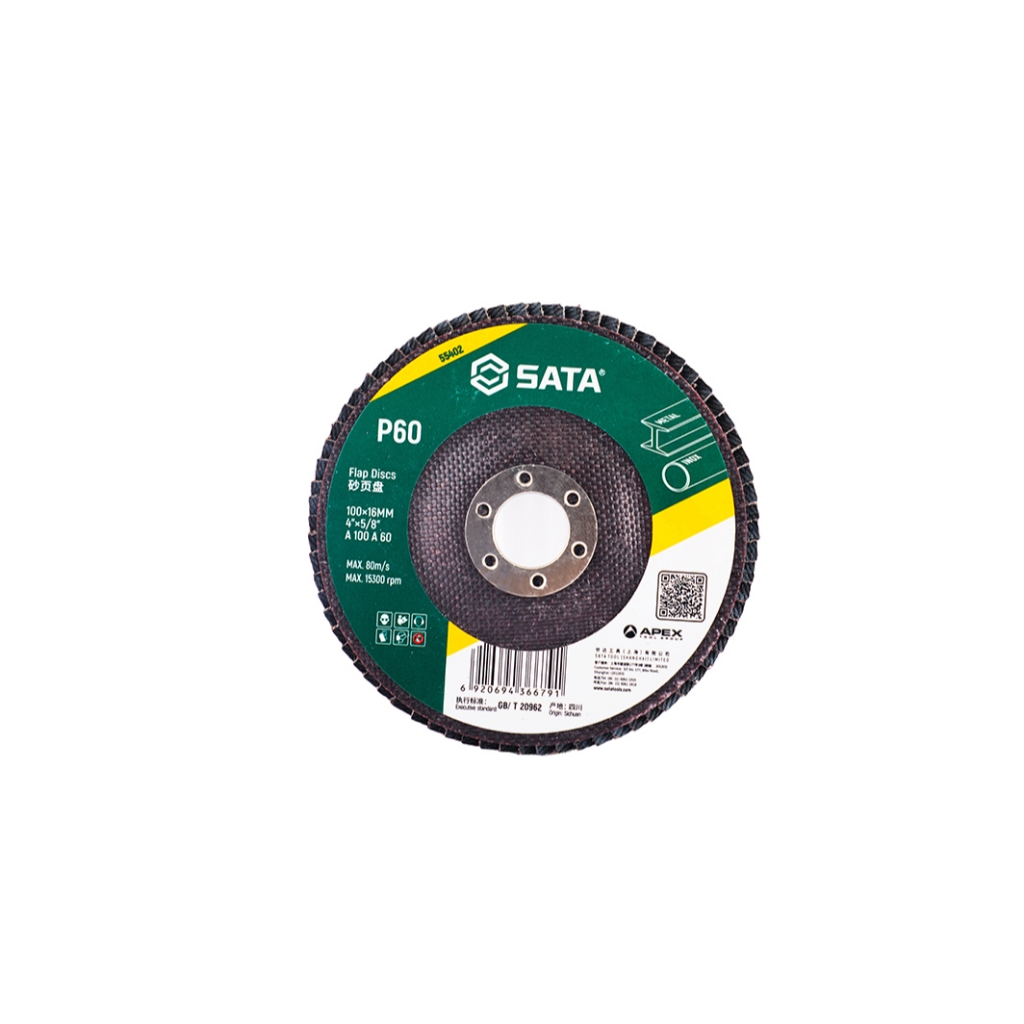 SATA 55402 กระดาษทรายซ้อนหลังแข็ง 100×P60×16MM | Shopee Thailand