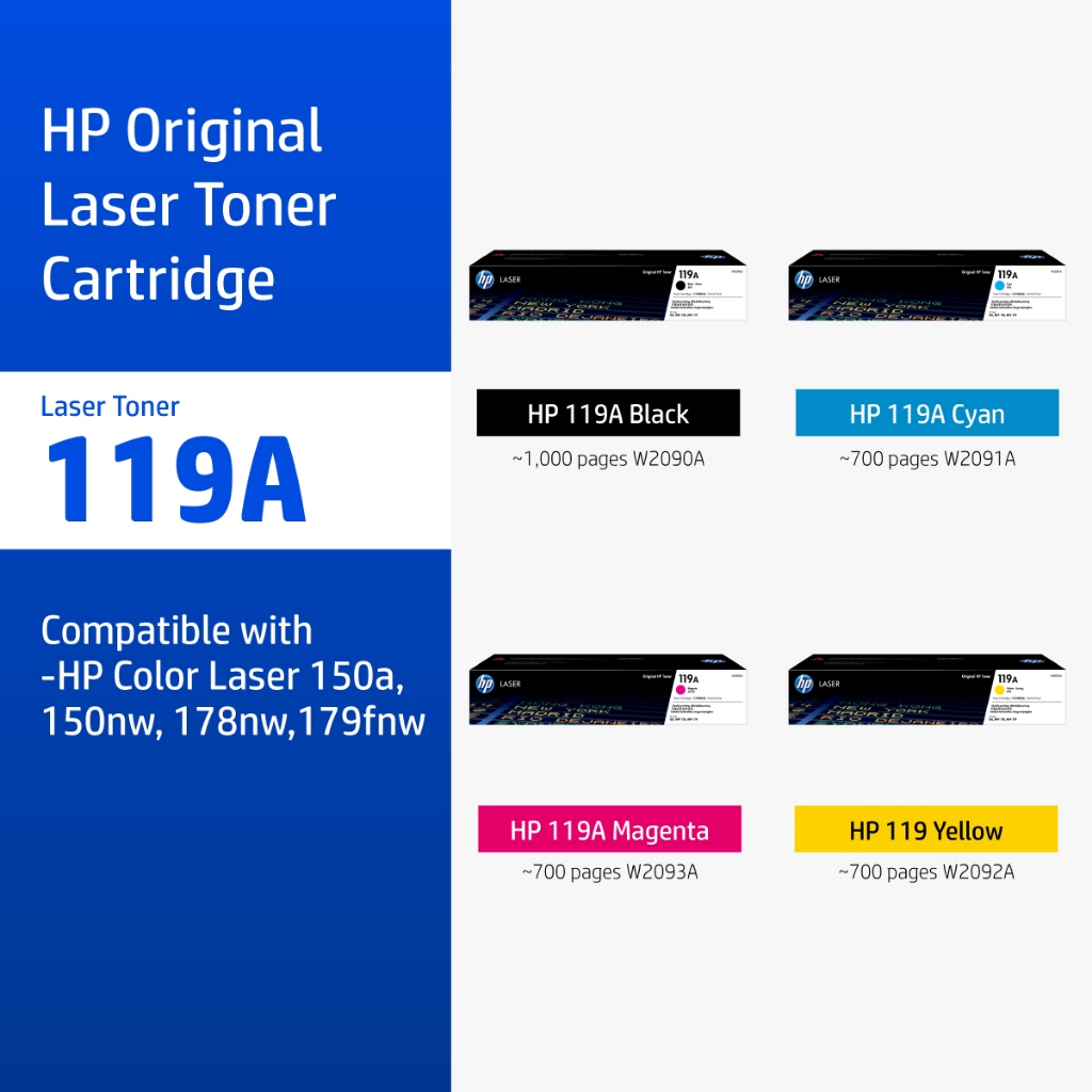[ส่งด่วน] HP 119A Original LaserJet Toner Cartridge | ตลับหมึกเลเซอร์ ...