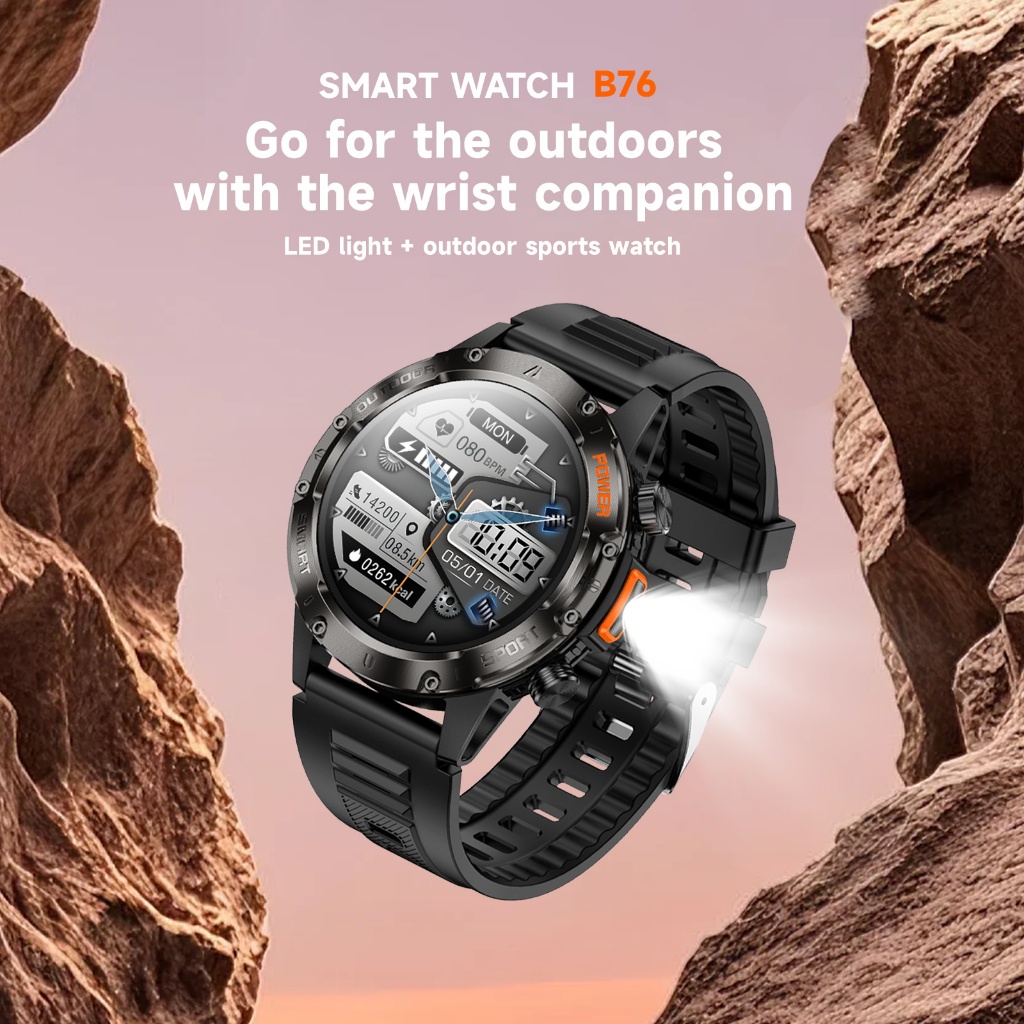 Bozlun smartwatch B76 หน้าจอ HD 1.46 นิ้ว 3 มิติแบบไดนามิกโทรศูนย์โทรศัพท์บลูทู ธ LED ไฟกลางแจ้ง ...