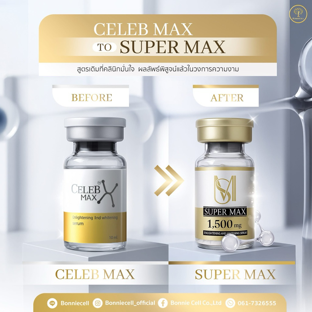 (ยกกล่อง 10 คู่) SUPER MAX – Enlightening & Whitening Serum | Shopee ...