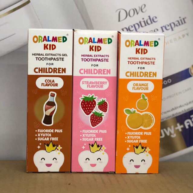 (มี 3 สูตร) ORALMED KID HERBAL TOOTHPASTE (70 กรัม) ยาสีฟันผสมสมุนไพร ...