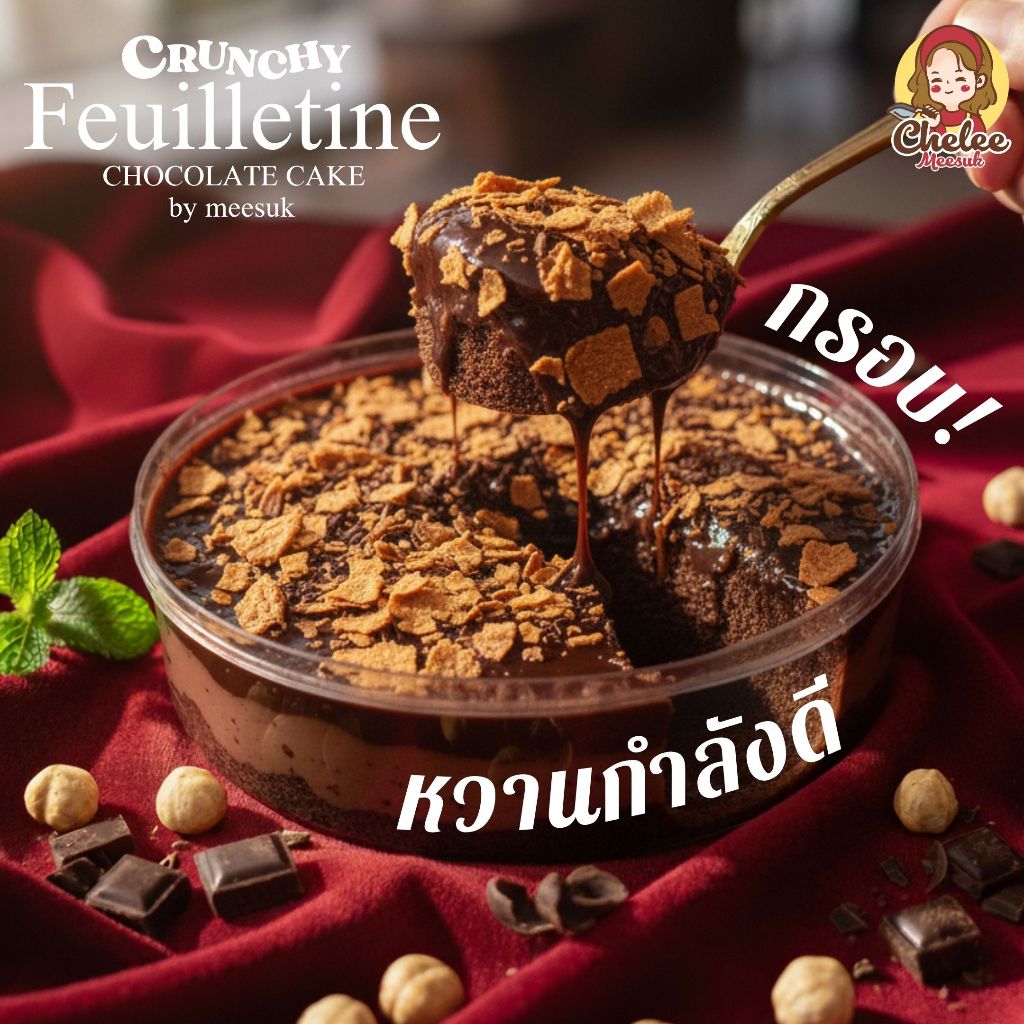 Crunchy Feuilletine Chocolate Cake by meesuk (330g.) | Shopee Thailand