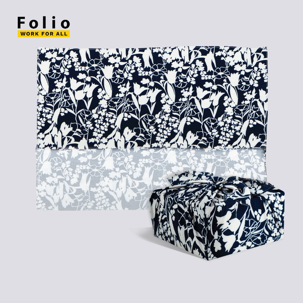 Folio : Furoshiki Gift Wraps ( Navy/White) ผ้าห่อของขวัญสไตล์ญี่ปุ่นใช้ ...