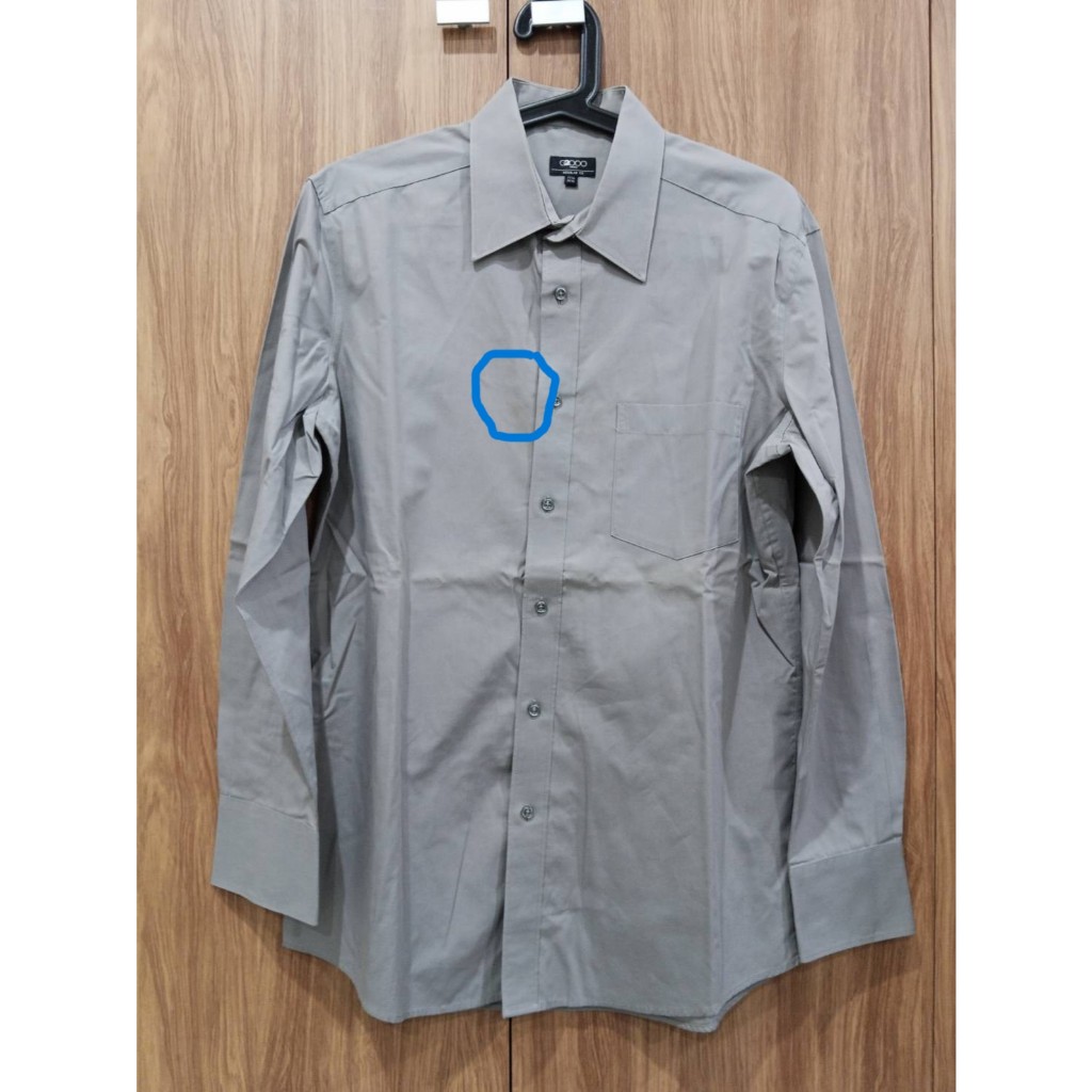 G2000 Man (Regular Fit 151/2 321/2) เสื้อเชิ้ตผู้ชายแขนยาวสีเทา มือสอง ...