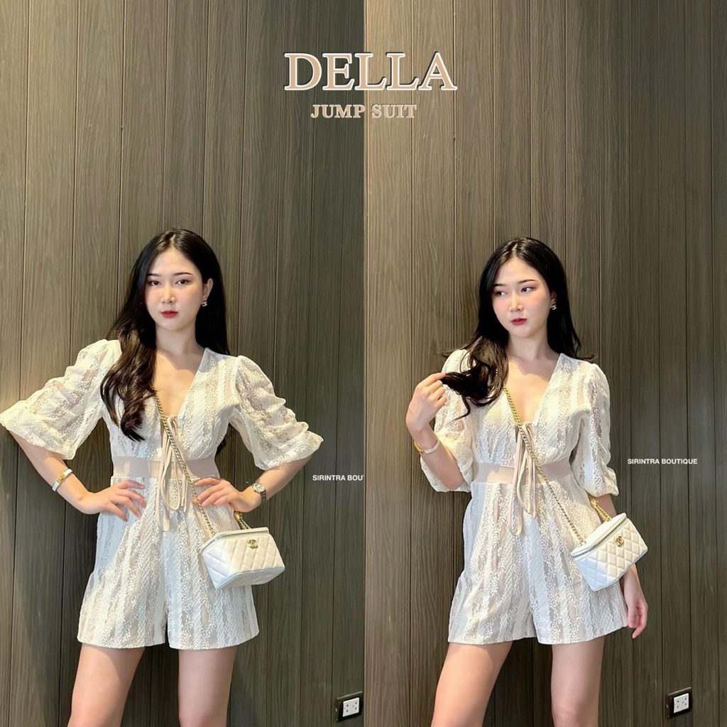 ส่งต่องานป้าย sirintra มือสอง ชุดจั๊มสูทหญิง จั้มสูทขาสั้น “ DELLA JUMP ...