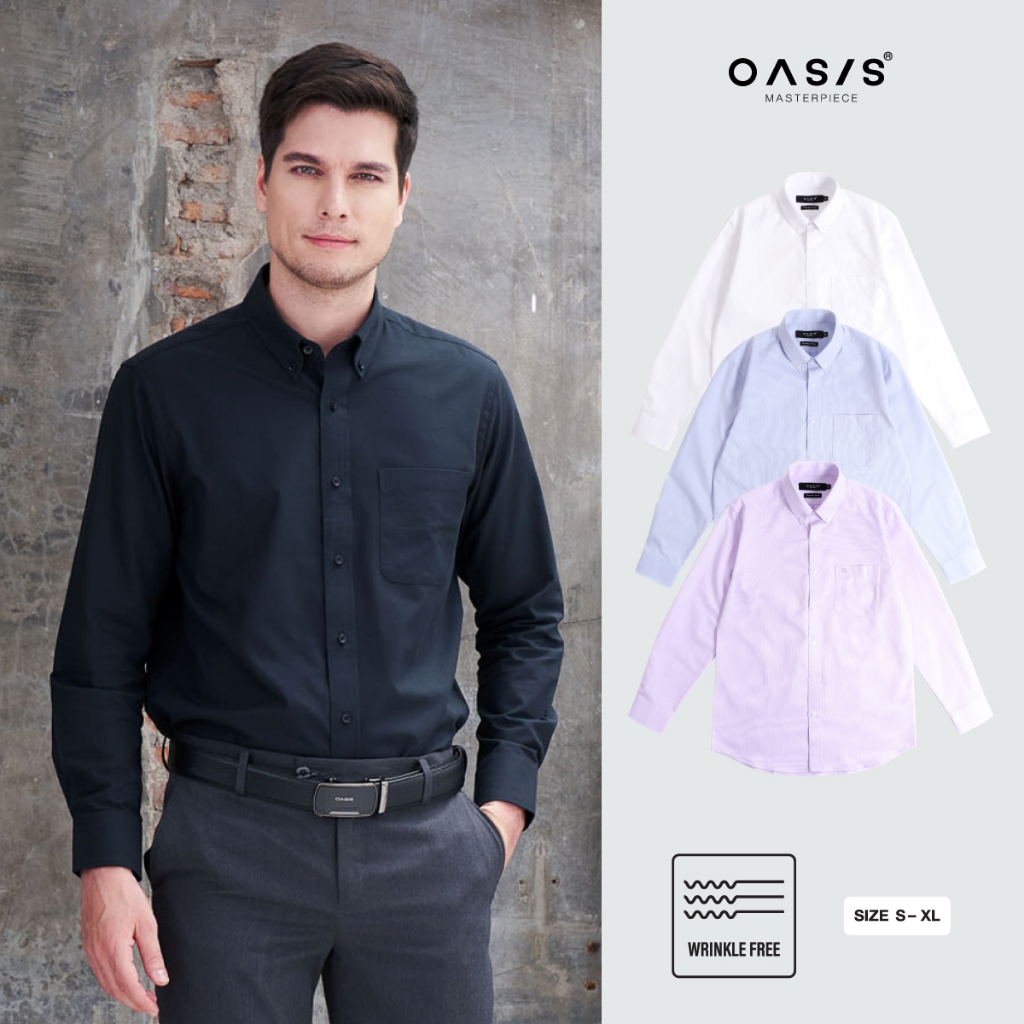 OASIS Masterpiece เสื้อเชิ้ตผู้ชาย รุ่น MPWLC-4757 ผ้าคอตตอน แขนยาว มี ...