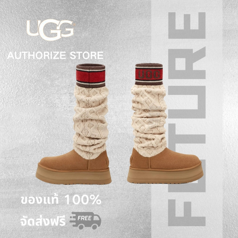 UGG Letter Tall รองเท้าบูทสั้น รองเท้าผู้หญิง （ของแท้ 100%） | Shopee ...