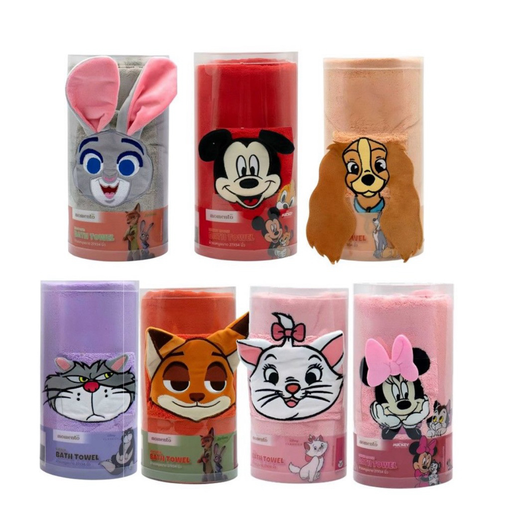 พร้อมส่ง Momento x Disney ผ้าขนหนู 3 มิติ 27X54 นิ้ว ลายลิขสิทธิ์ ...
