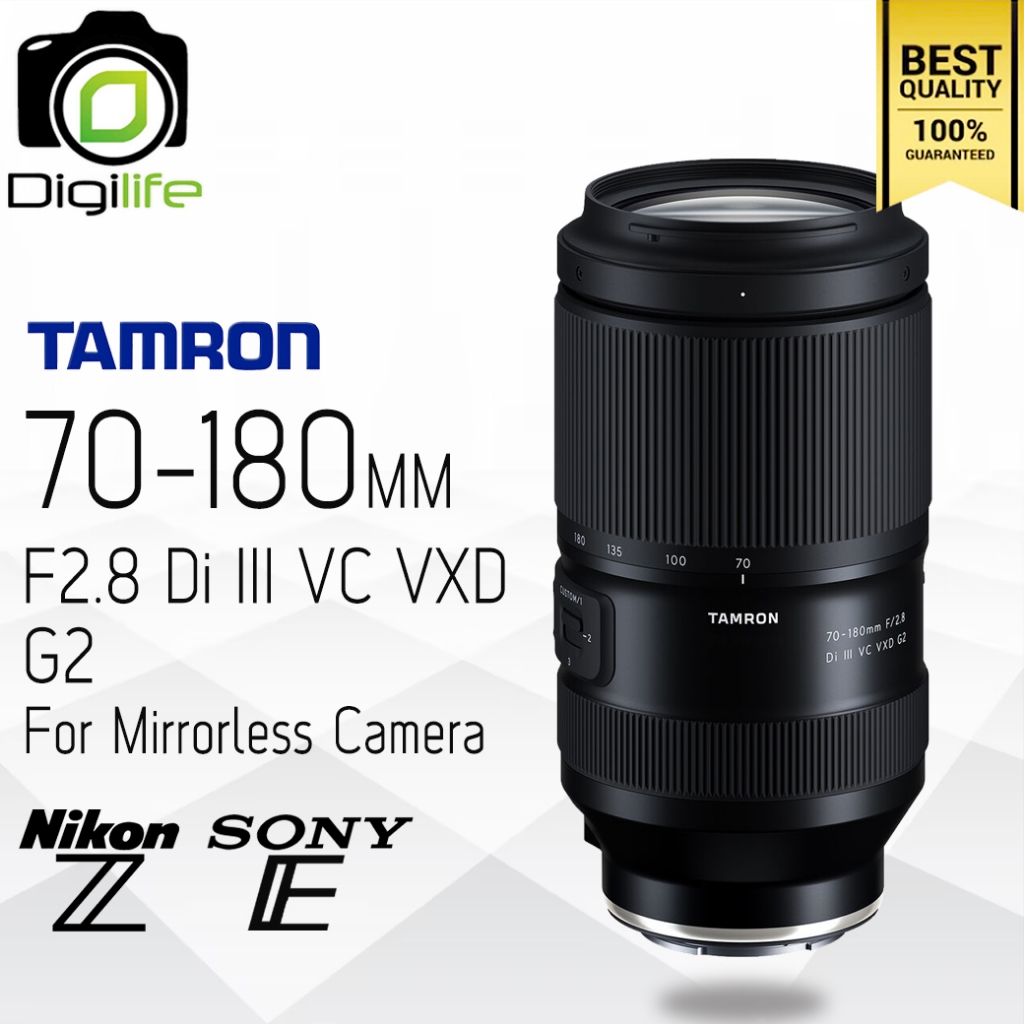 Tamron Lens 70-180 mm. F2.8 Di III VC VXD G2 For Sony E, Nikon Z - รับ ...