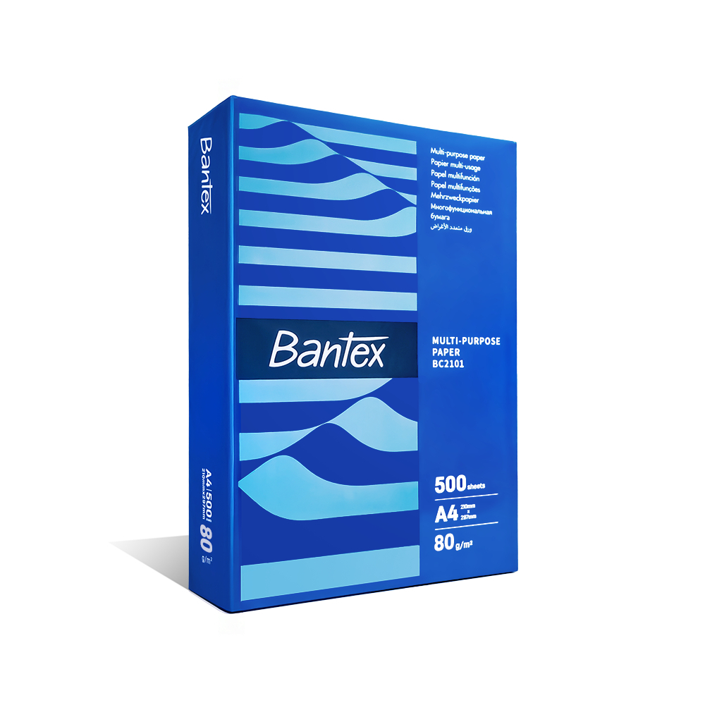 Bantex กระดาษ A4 หนา 80 แกรม 1รีม 5รีม กระดาษถ่ายเอกสาร จำนวน 500แผ่น ...