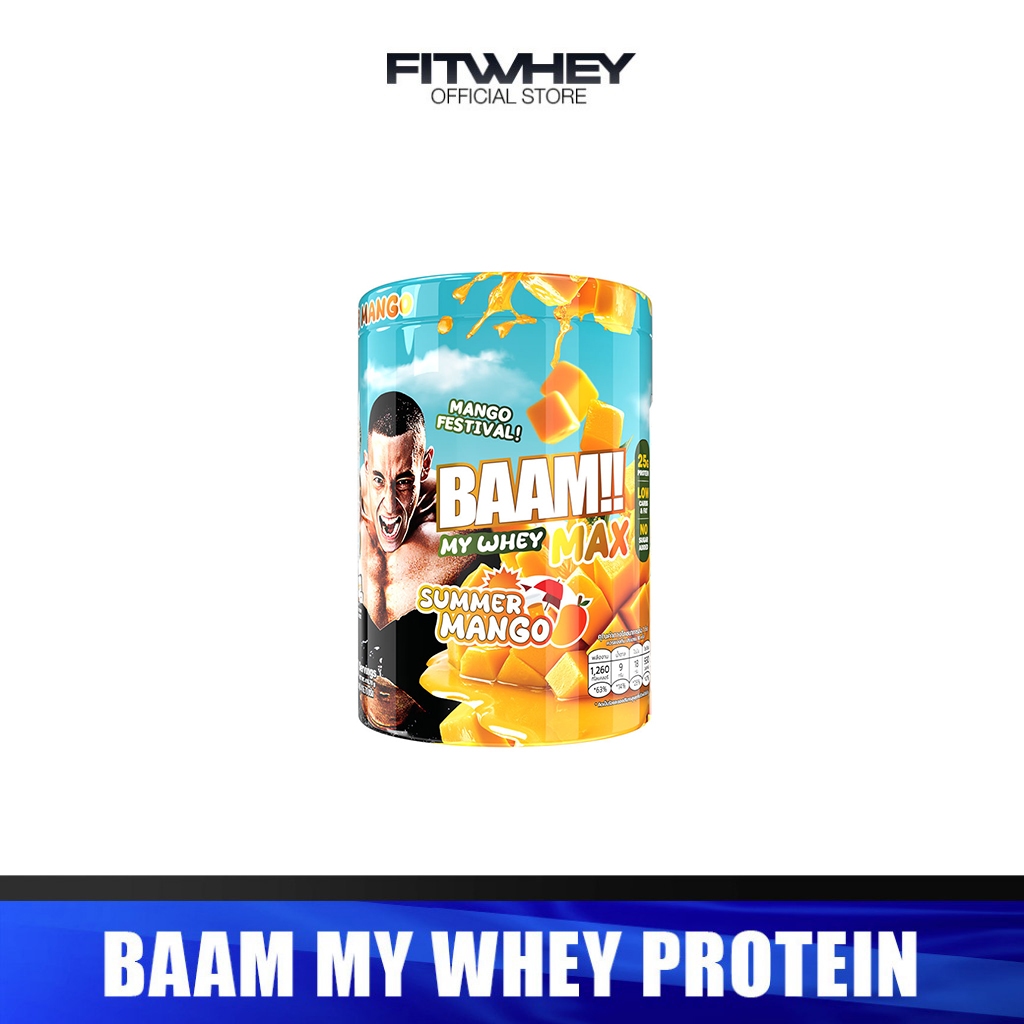 BAAM MY WHEY PROTEIN MAX 10 Serving SUMMER MANGO (LIMITED) | Shopee ...