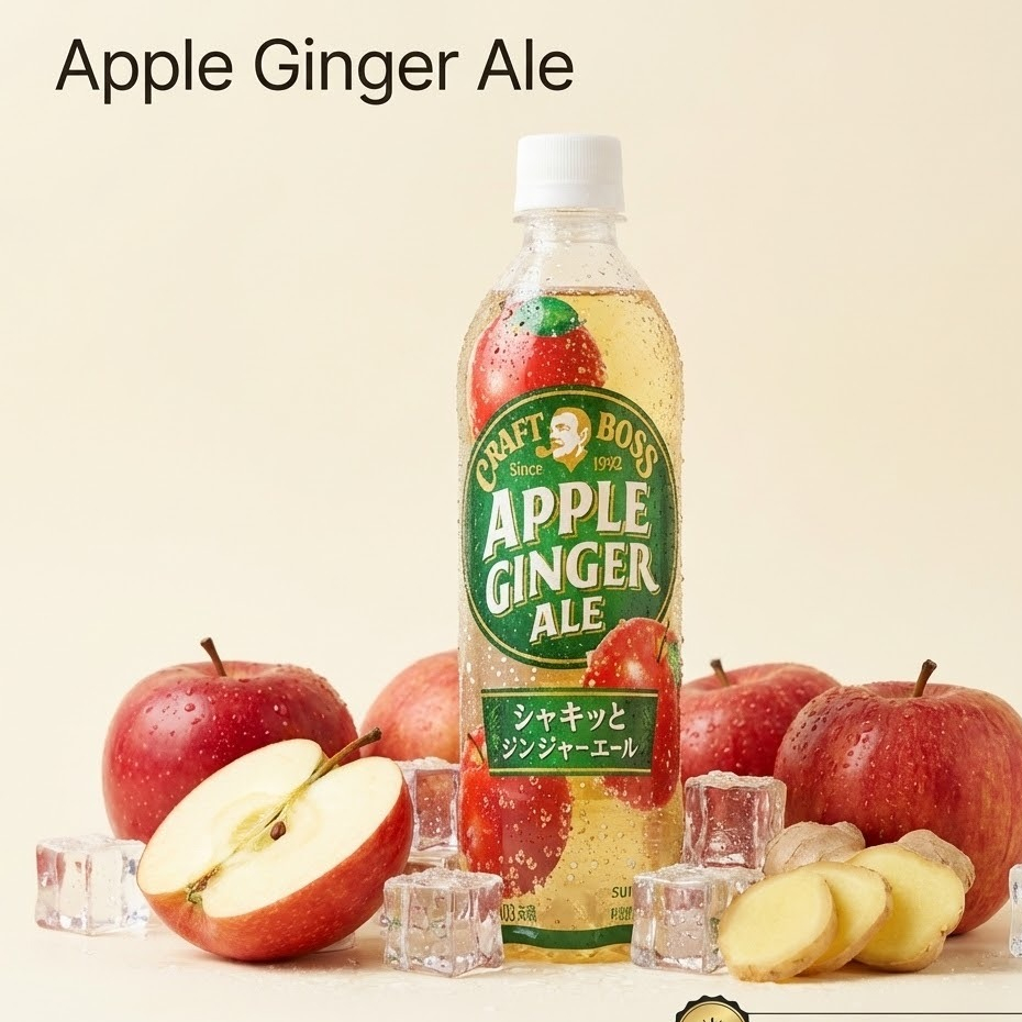 Suntory Craft Boss Apple Ginger Ale เครื่องดื่มอัดลม แอปเปิลผสมขิง ...