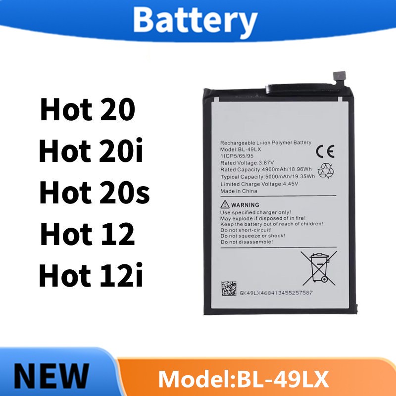 แบตเตอรี่ Battery For INFINIX Hot 20 / Hot 20i / Hot 20s / Hot 12 / Hot ...