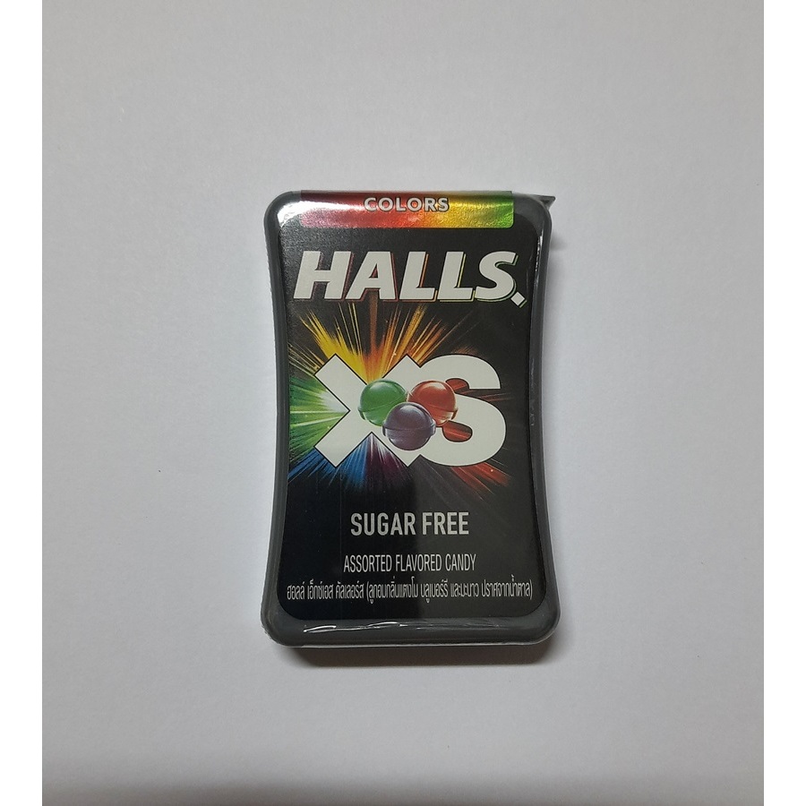 Halls XS Colors ฮอลล์ เอ็กซ์เอส คัลเลอร์ ลูกอมปราศจากน้ำตาล Sugar-Free ...