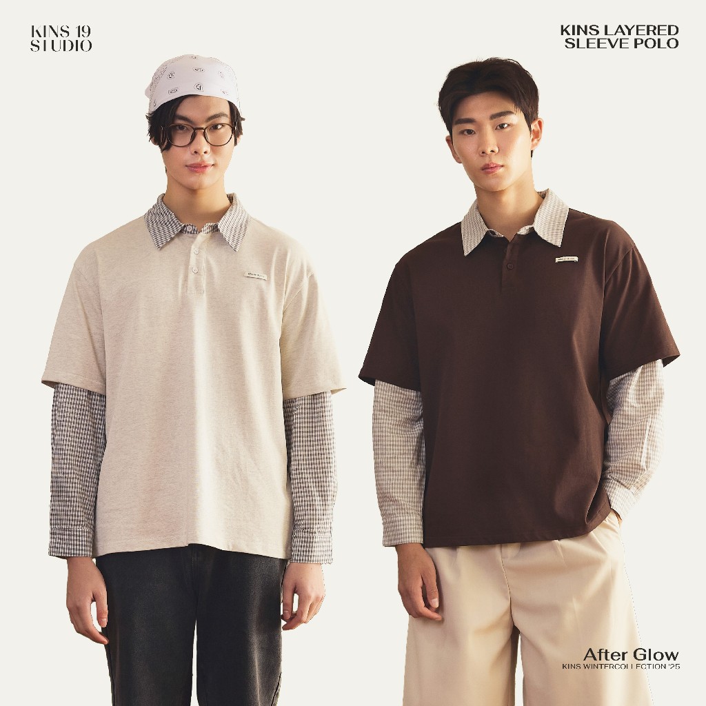 KINS 19 STUDIO | KINS Layered Sleeve Polo [KN146] | Shopee Thailand