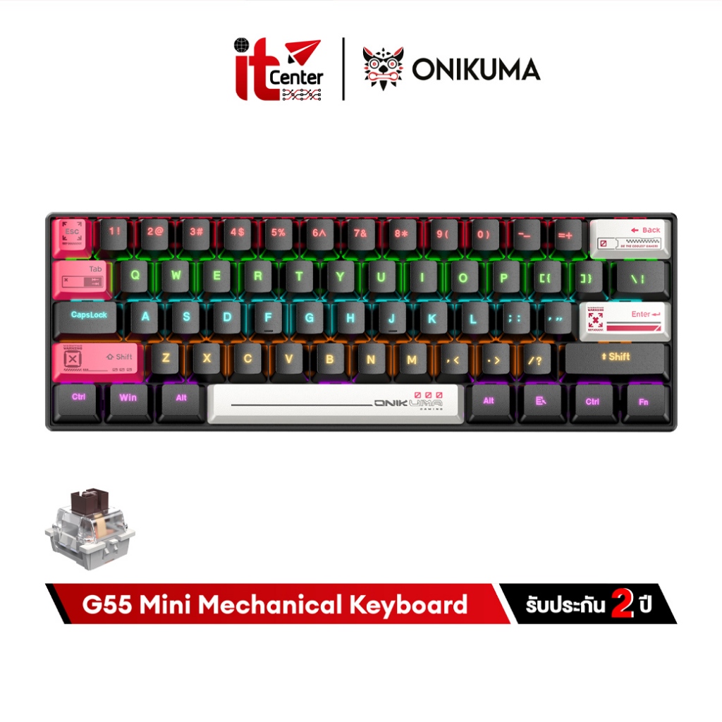 Onikuma G55 Mini Mechanical Gaming Keyboard 61 Key คีย์บอร์ดแมคคานิคอล ...