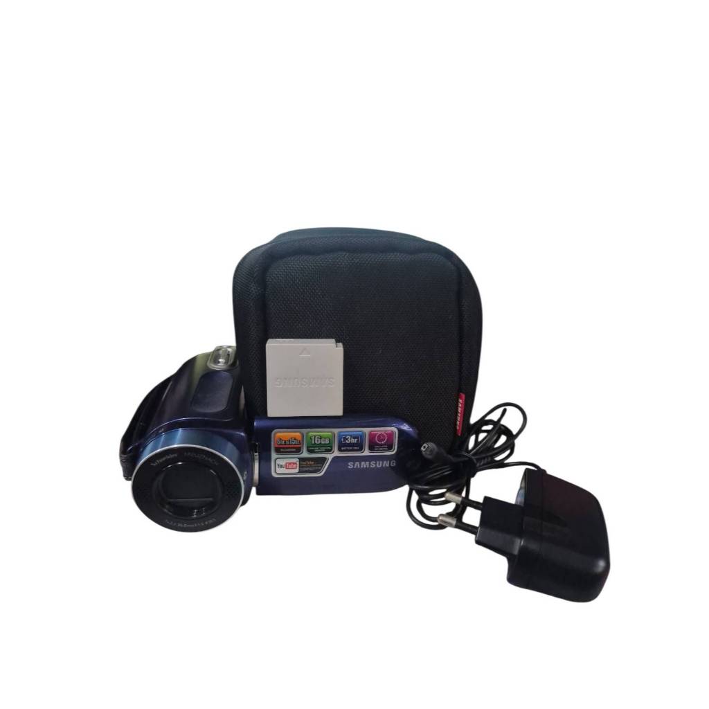 กล้อง Samsung SMX-F34 Camcorder Video Blue 2 Batteries Bag TESTED 34x ...