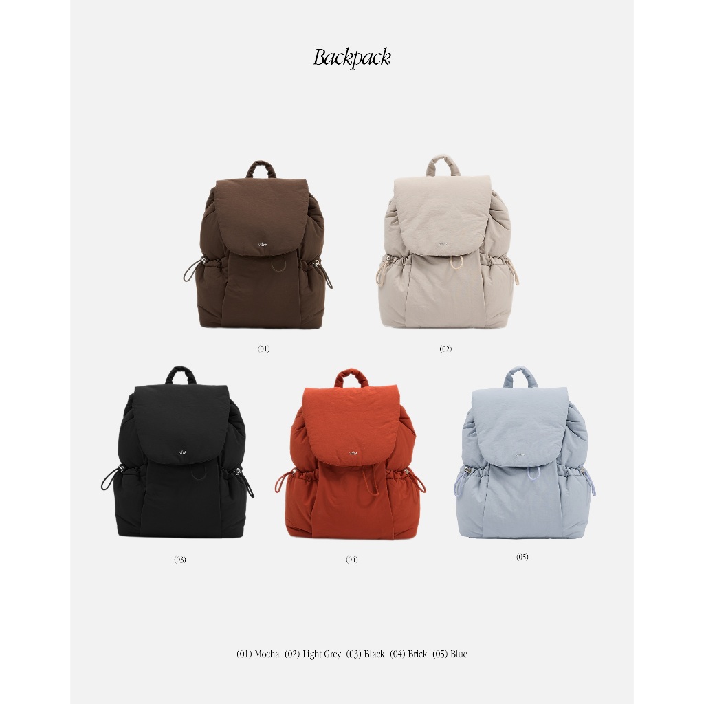 WHISPERWHITE - PUFFER BACKPACK กระเป๋าเป้ผ้าไนลอนบุนุ่ม | Shopee Thailand
