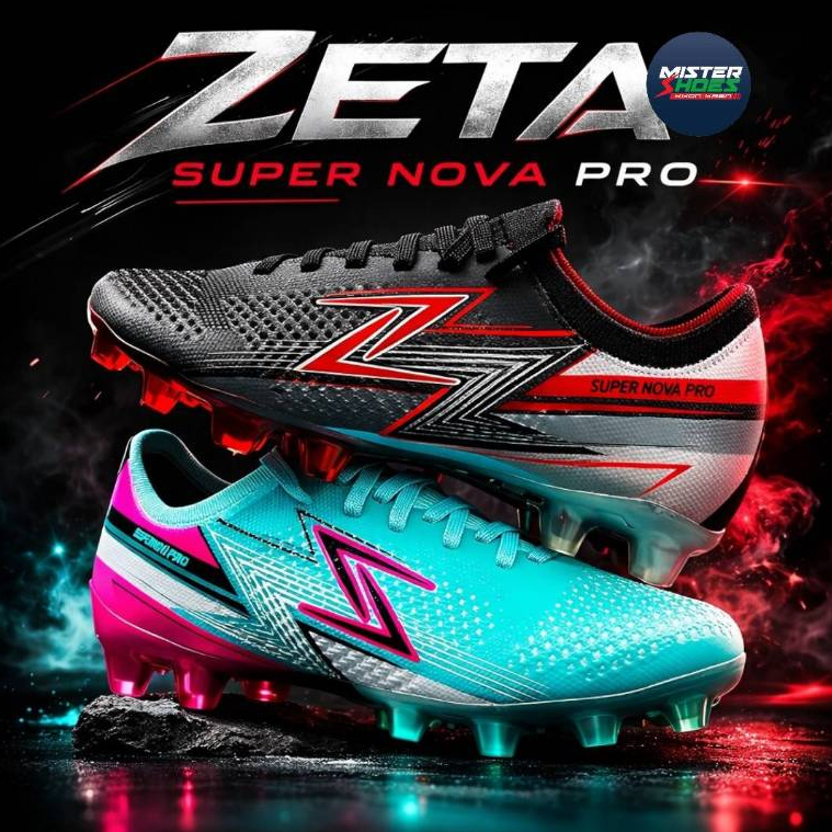 ZETA รองเท้าสตั๊ด ( รุ่น SUPERNOVA PRO ) UPPER ทำจากผ้าทอ flykni สวมใส่ ...