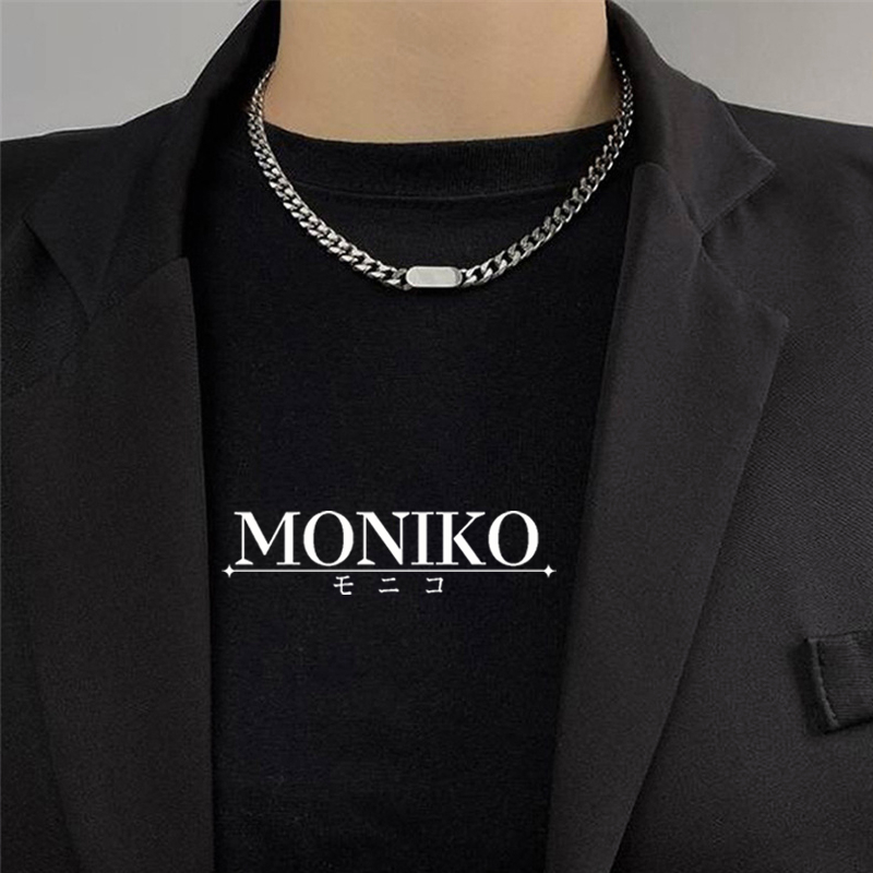 MONIKO สร้อยคอไทเทเนียมสไตล์ฮิปฮอปเกาหลีสําหรับผู้ชายและผู้หญิง ...