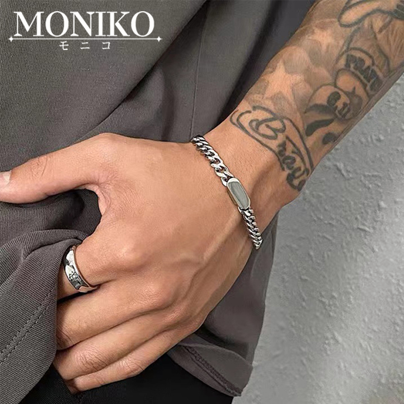 MONIKO สร้อยคอไทเทเนียมสไตล์ฮิปฮอปเกาหลีสําหรับผู้ชายและผู้หญิง ...