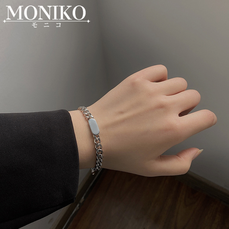 MONIKO สร้อยคอไทเทเนียมสไตล์ฮิปฮอปเกาหลีสําหรับผู้ชายและผู้หญิง ...